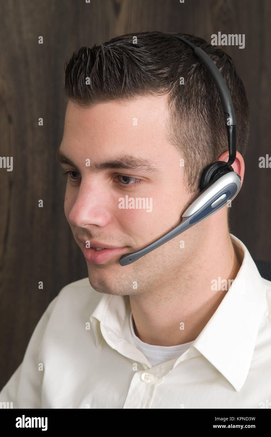 Male receptionist hi-res stock photography and images - Alamy