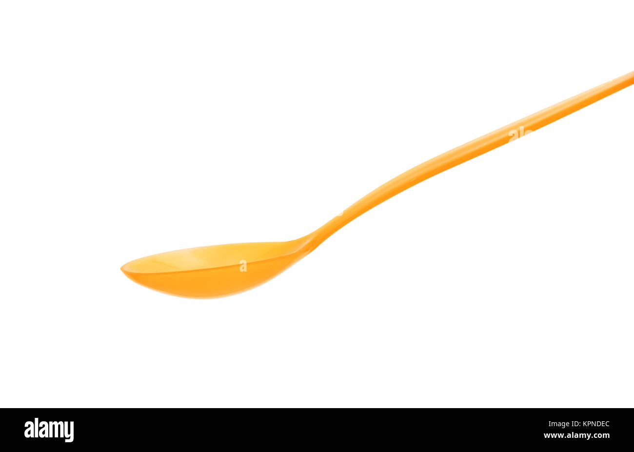 Orange plastic spoon Stock Photo - Alamy