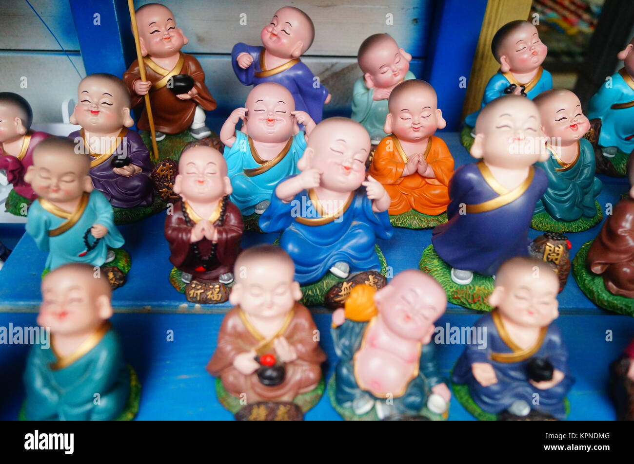 The small monk's sculptural landscape is very interesting Stock Photo ...