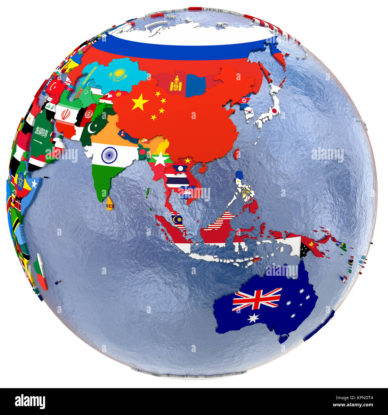 Political Asia and Australia map Stock Photo - Alamy