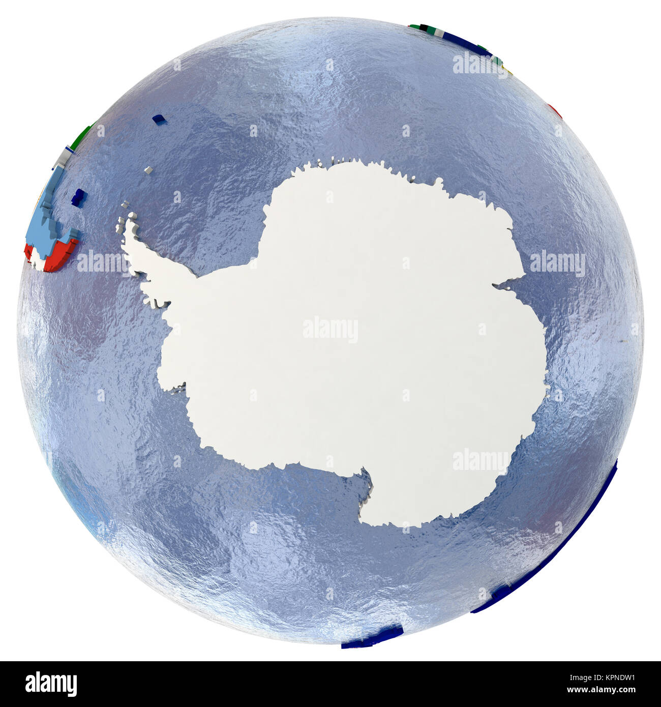 Political Antarctica map Stock Photo - Alamy