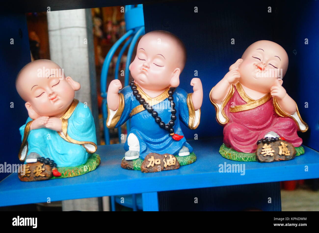 The small monk's sculptural landscape is very interesting Stock Photo ...