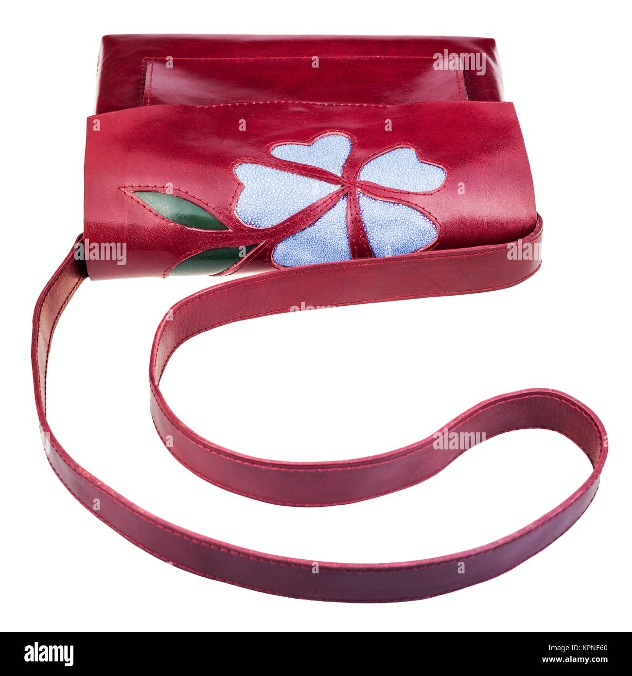 Closed dark cherry color leather hi-res stock photography and images ...