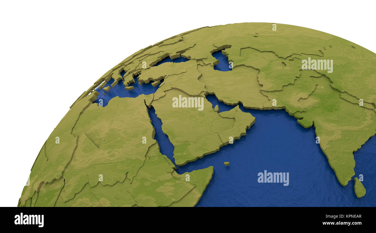 Uae map globe hi-res stock photography and images - Alamy