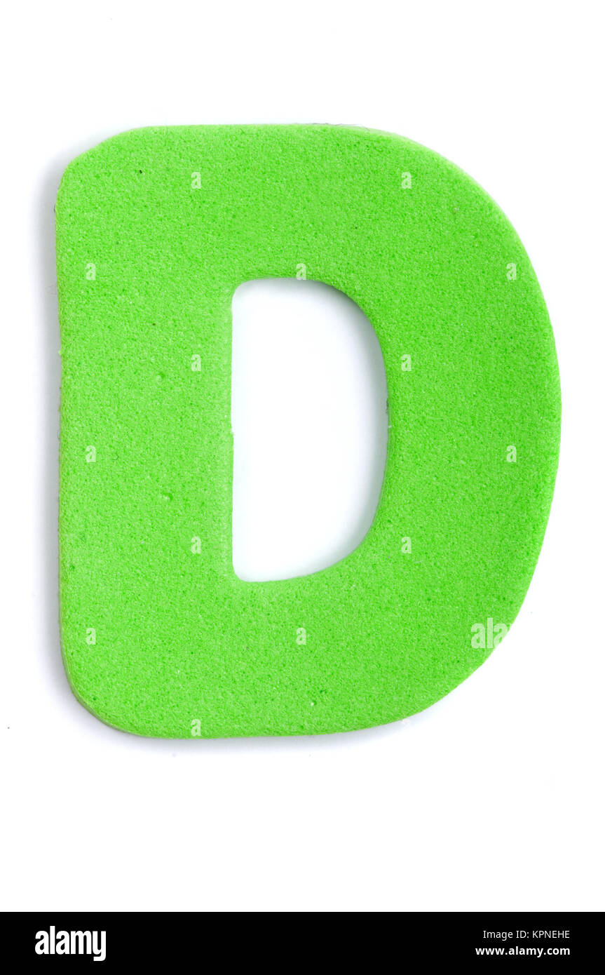 Foam letter D Stock Photo - Alamy