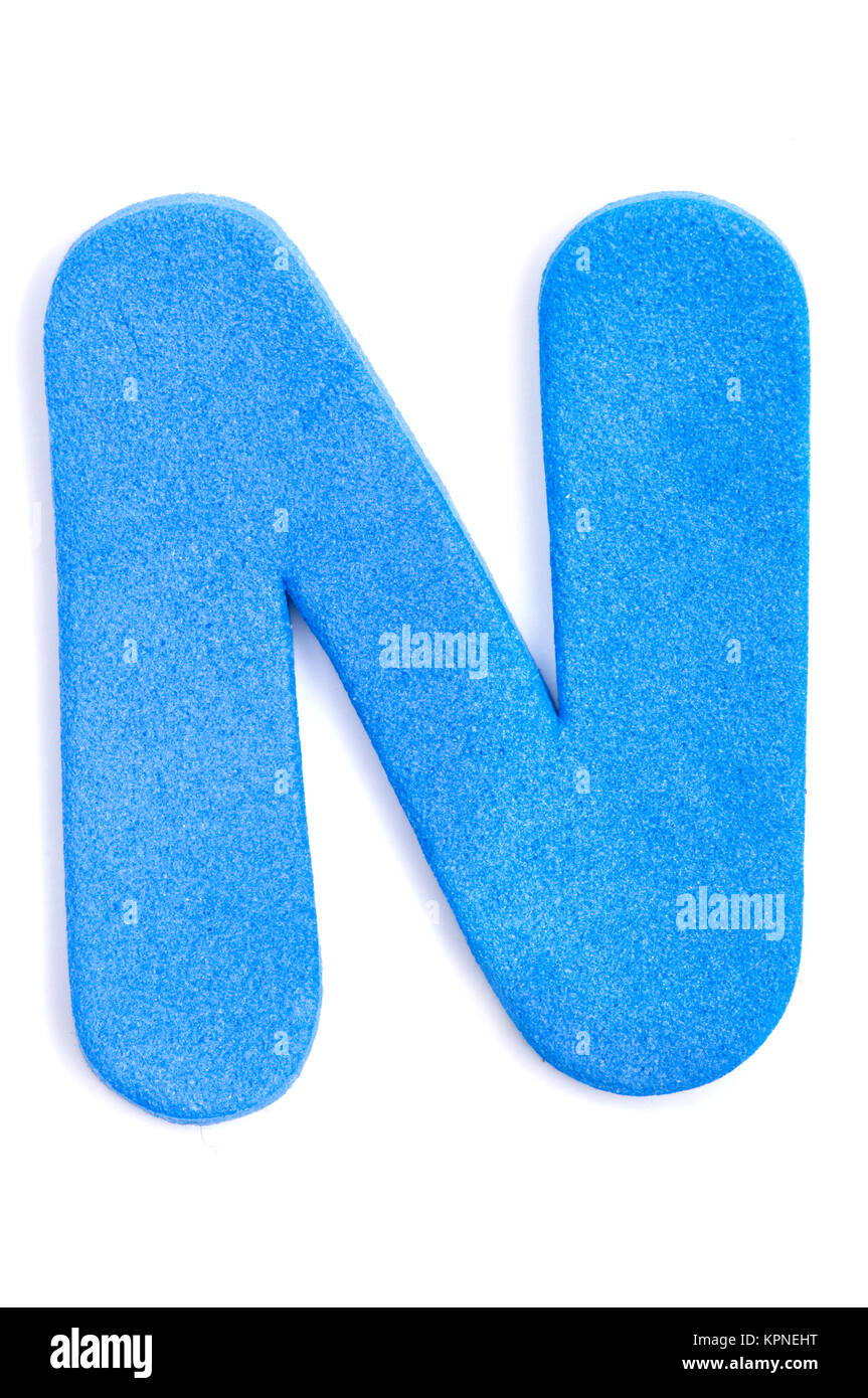 Foam letter N Stock Photo - Alamy