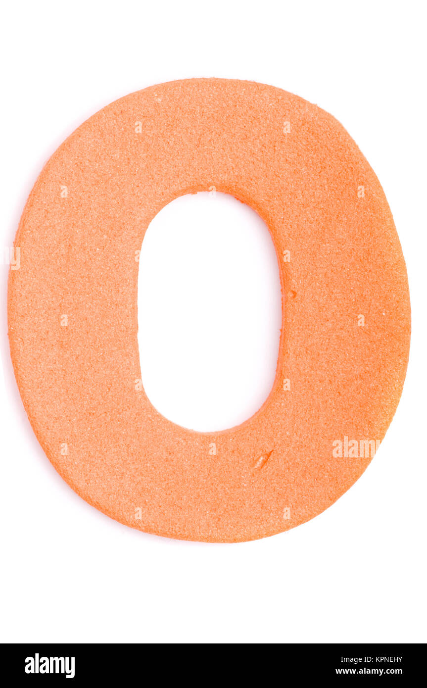 Foam letter O Stock Photo - Alamy