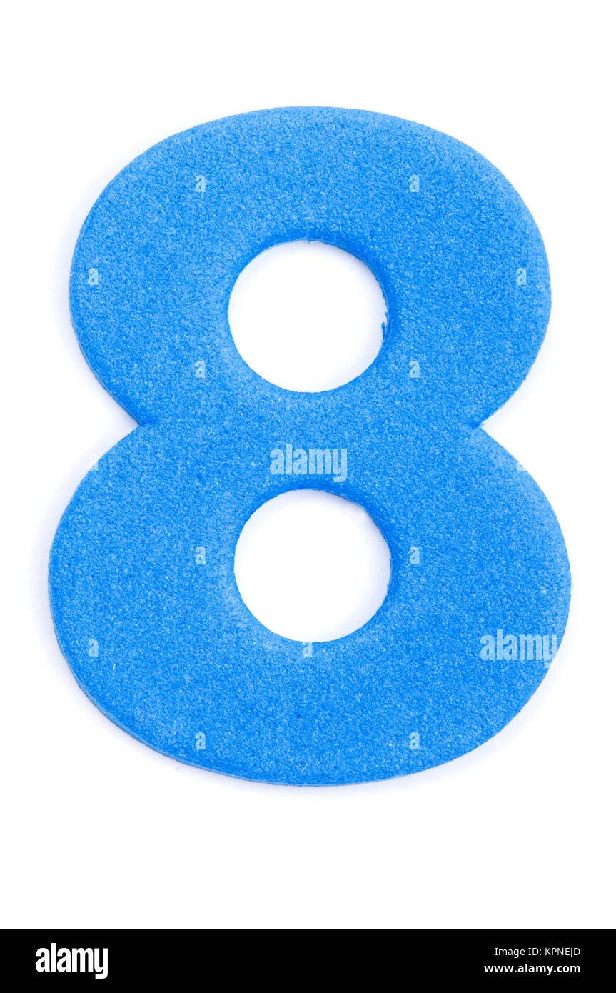 Foam Digit Eight Stock Photo - Alamy