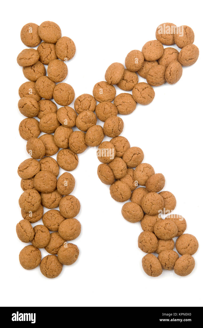 Ginger Nut Alphabet K Stock Photo - Alamy