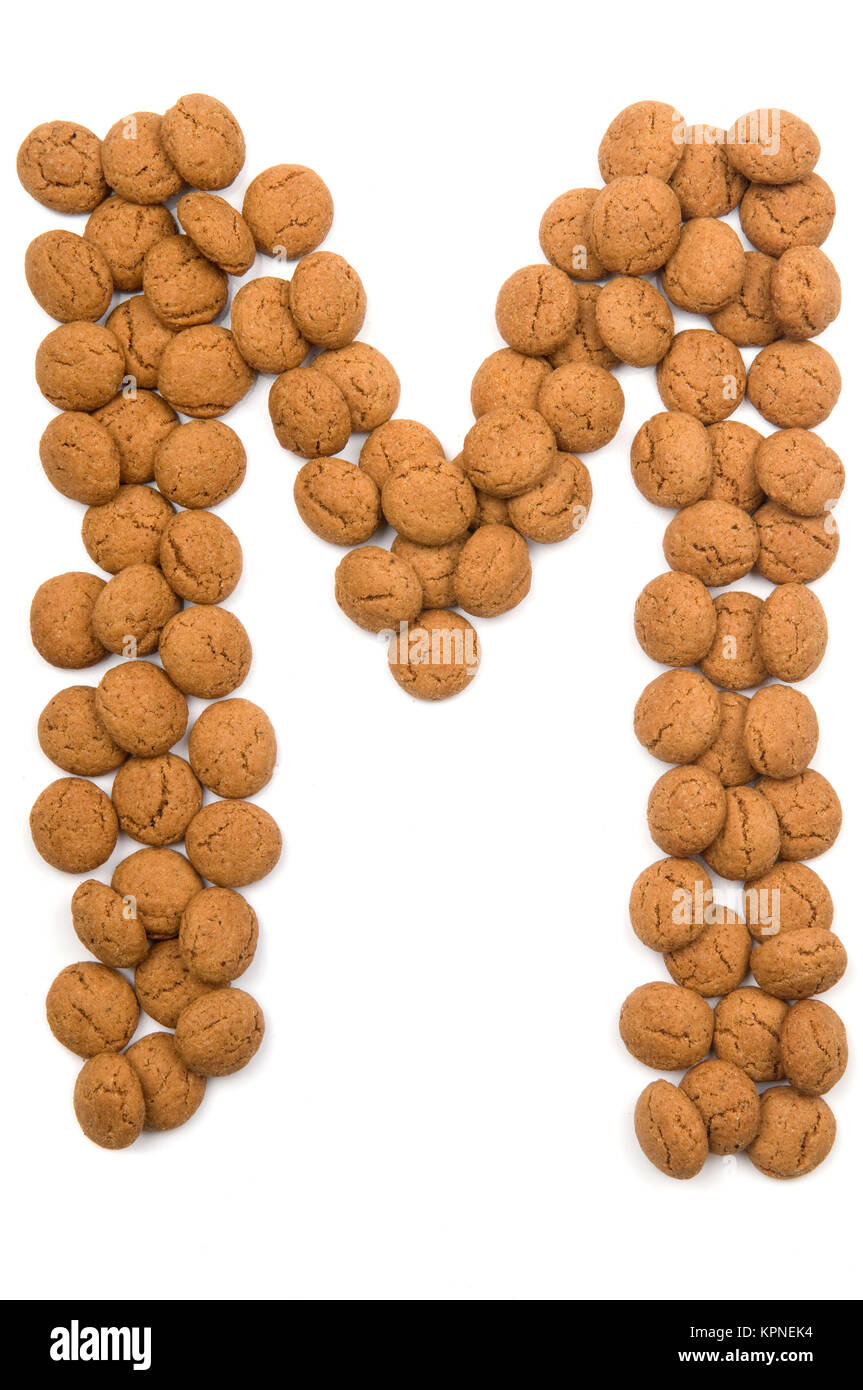 Ginger Nut Alphabet M Stock Photo - Alamy