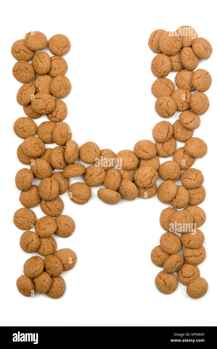Ginger Nut Alphabet H Stock Photo - Alamy