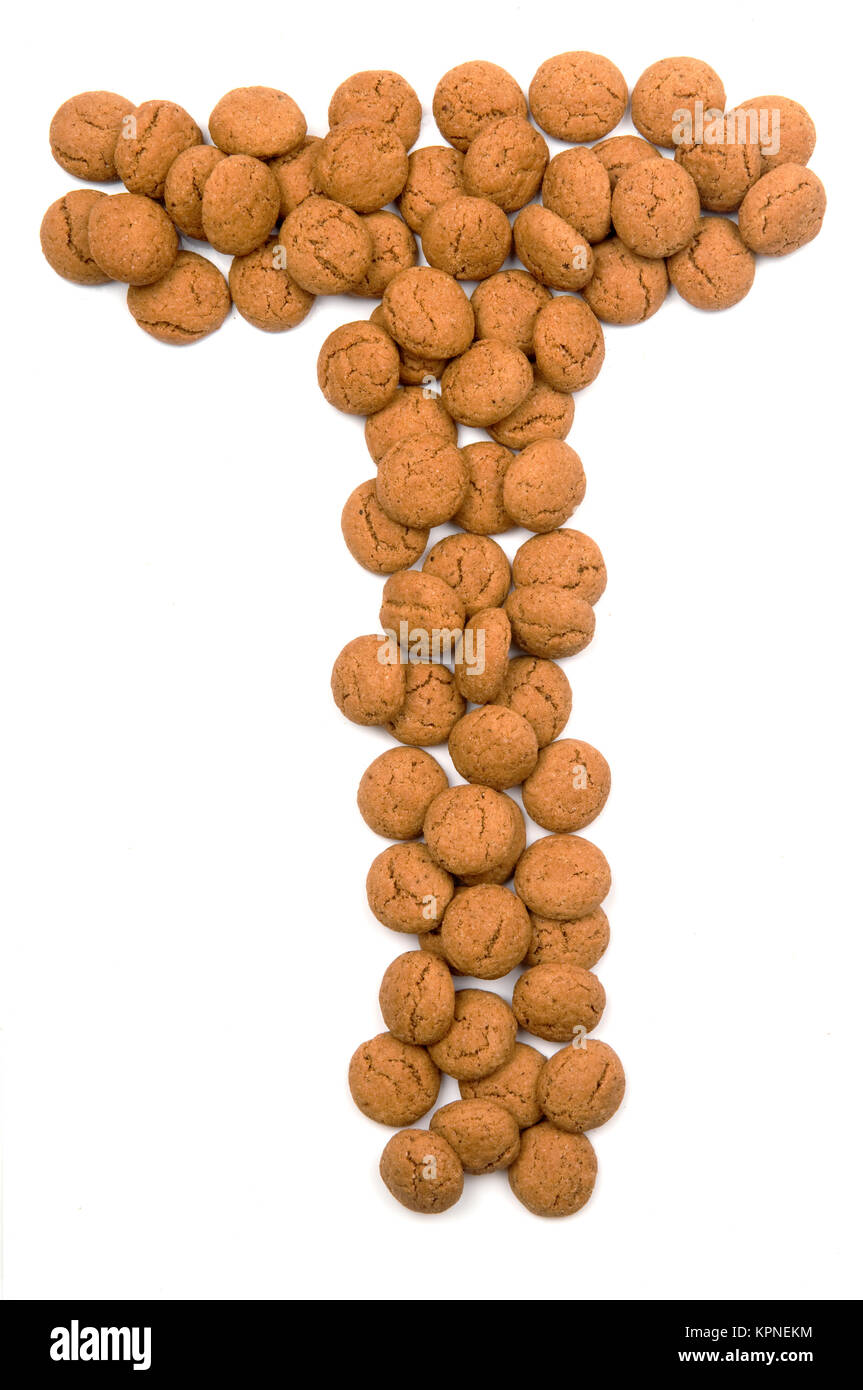Ginger Nut Alphabet T Stock Photo - Alamy