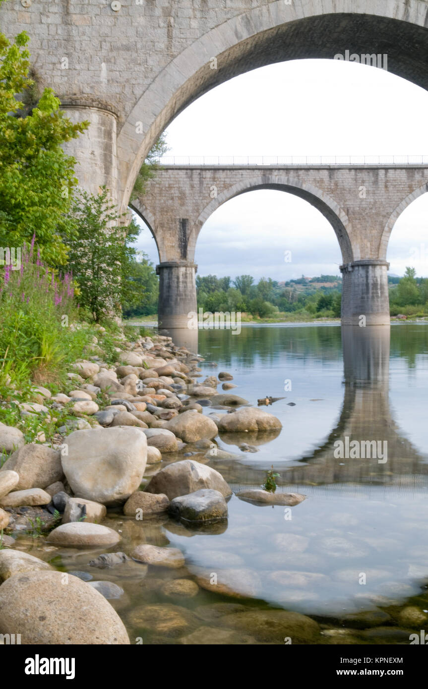 Bridge over the Ardeche Stock Photo - Alamy