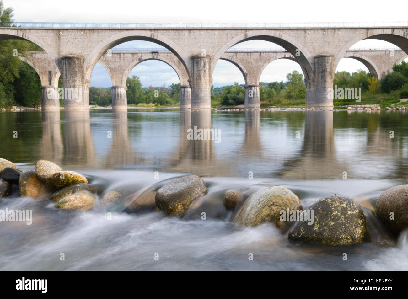 Bridge over the Ardeche Stock Photo - Alamy