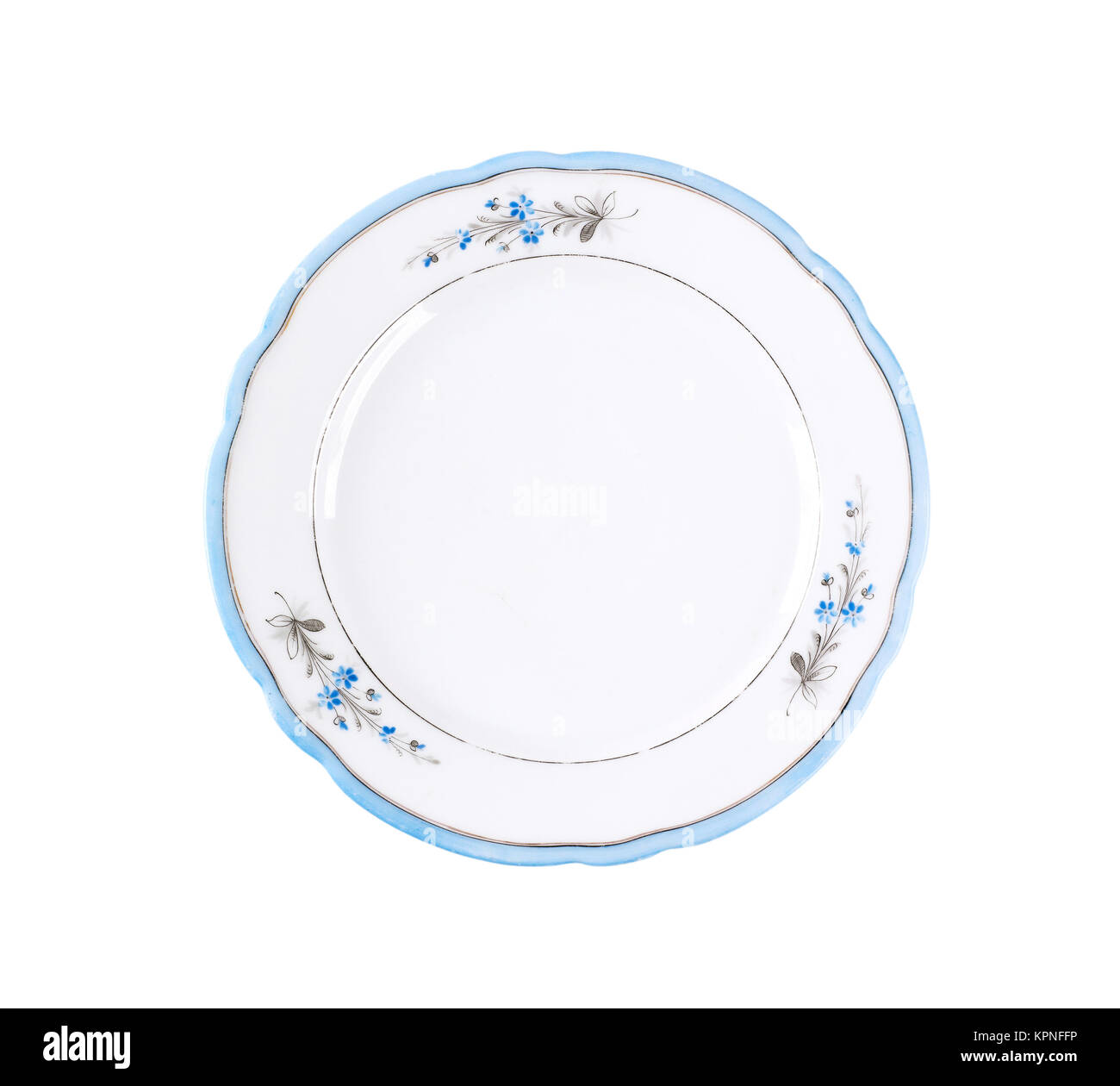 empty rustic dinner plate Stock Photo - Alamy