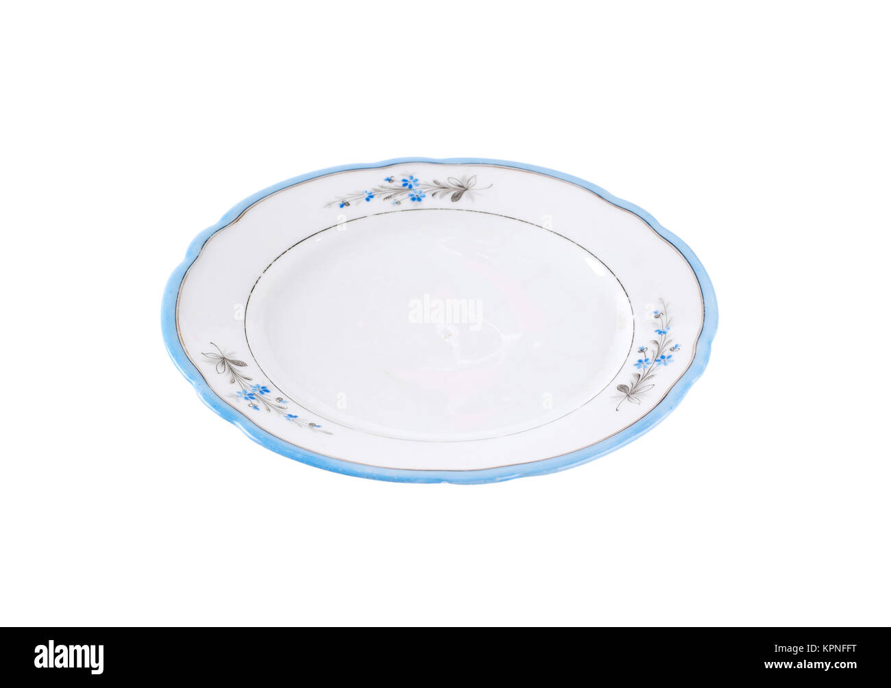 empty rustic dinner plate Stock Photo - Alamy