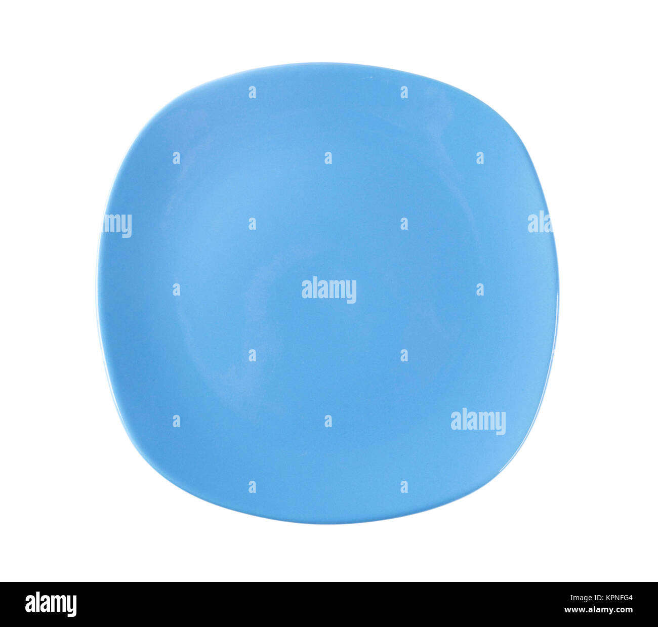 squircle shaped blue dinner plate Stock Photo - Alamy