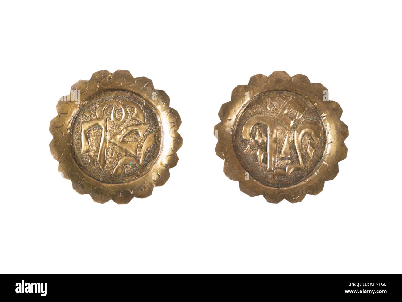 small etched metal plates Stock Photo - Alamy