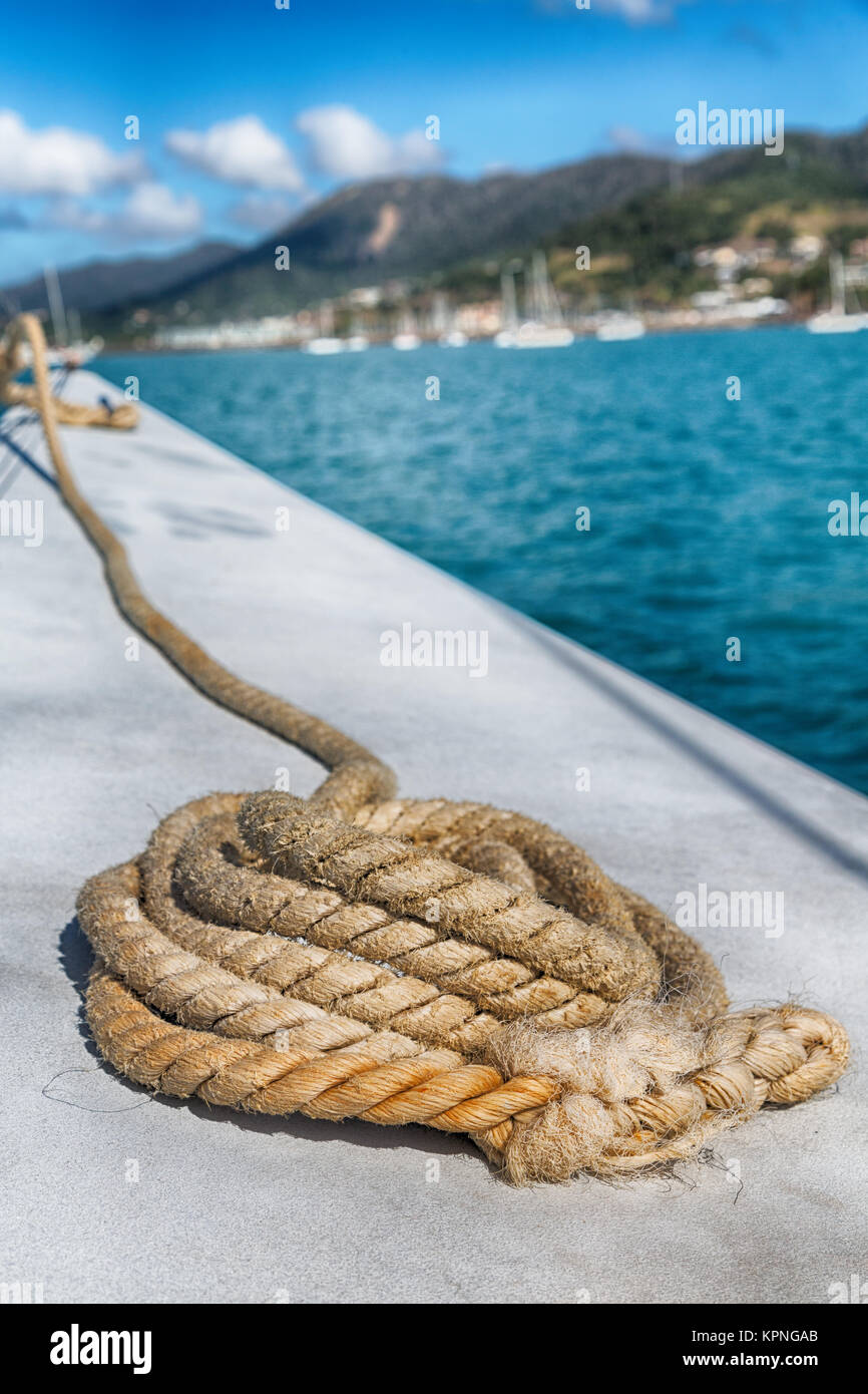 in australian catamaran a old rope in the sky like abstract concept ...