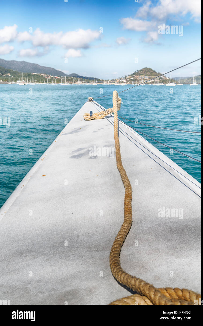in australian catamaran a old rope in the sky like abstract concept ...
