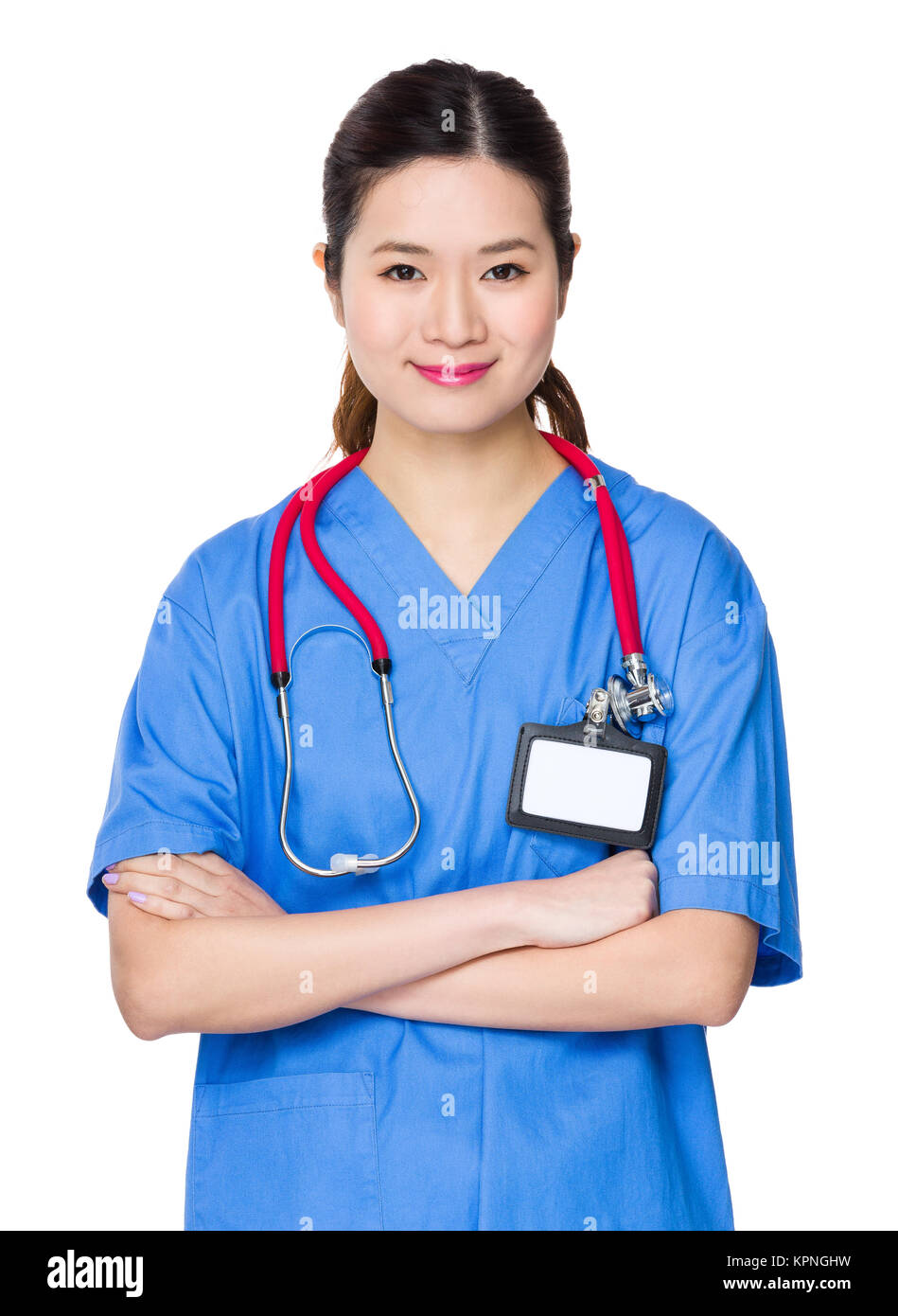 Asian female doctor cross hi-res stock photography and images - Alamy