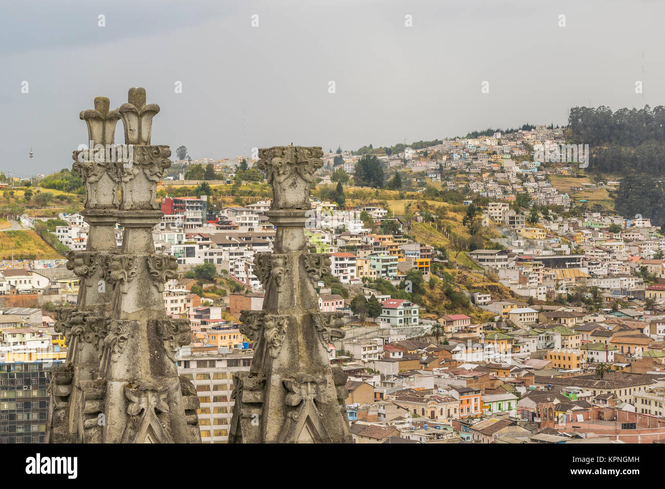 Cityscape Aerial View of Quito Ecuador Stock Photo - Alamy