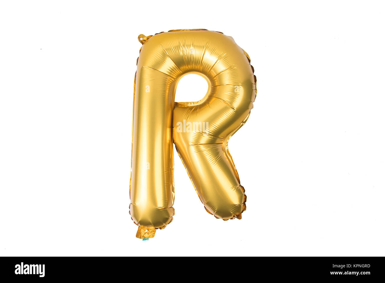 English alphabet from yellow (Golden) balloons on a white background ...