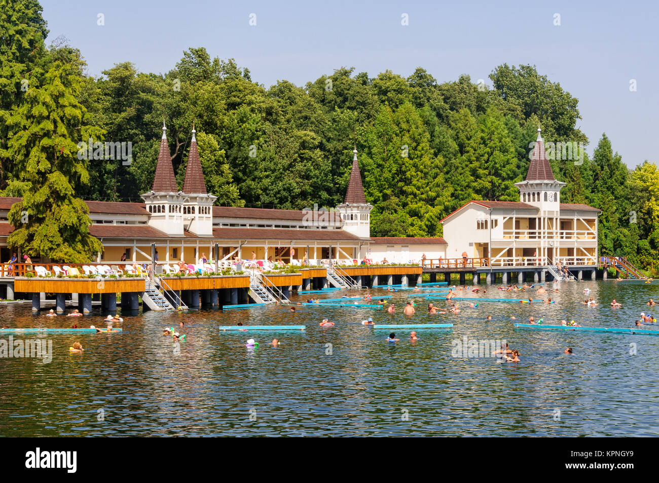 Bathers enjoy an unrivaled experience in the world’s largest natural ...