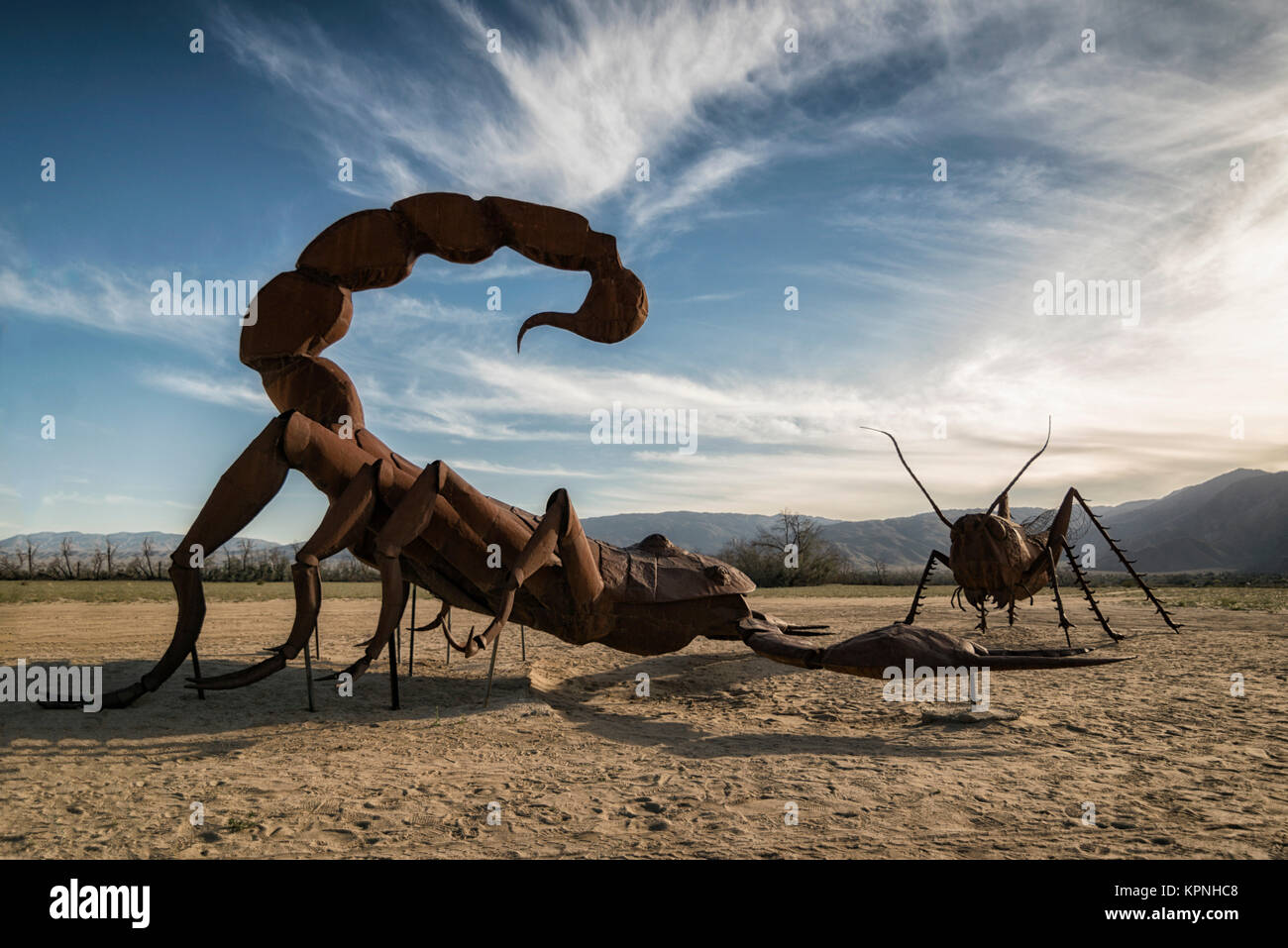 Metal Insects Sculpture in the Desert Stock Photo - Alamy