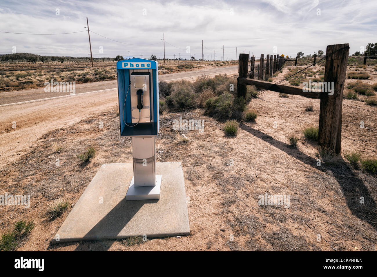 Phone Booth along a Road, California Stock Photo - Alamy