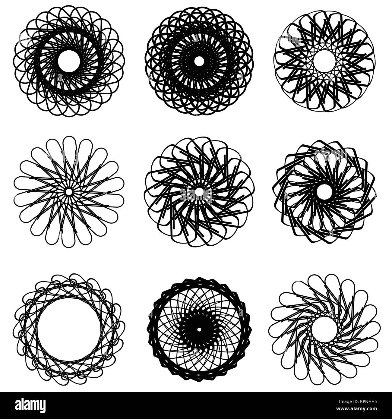 Set of Rosettes Isolated Stock Photo - Alamy