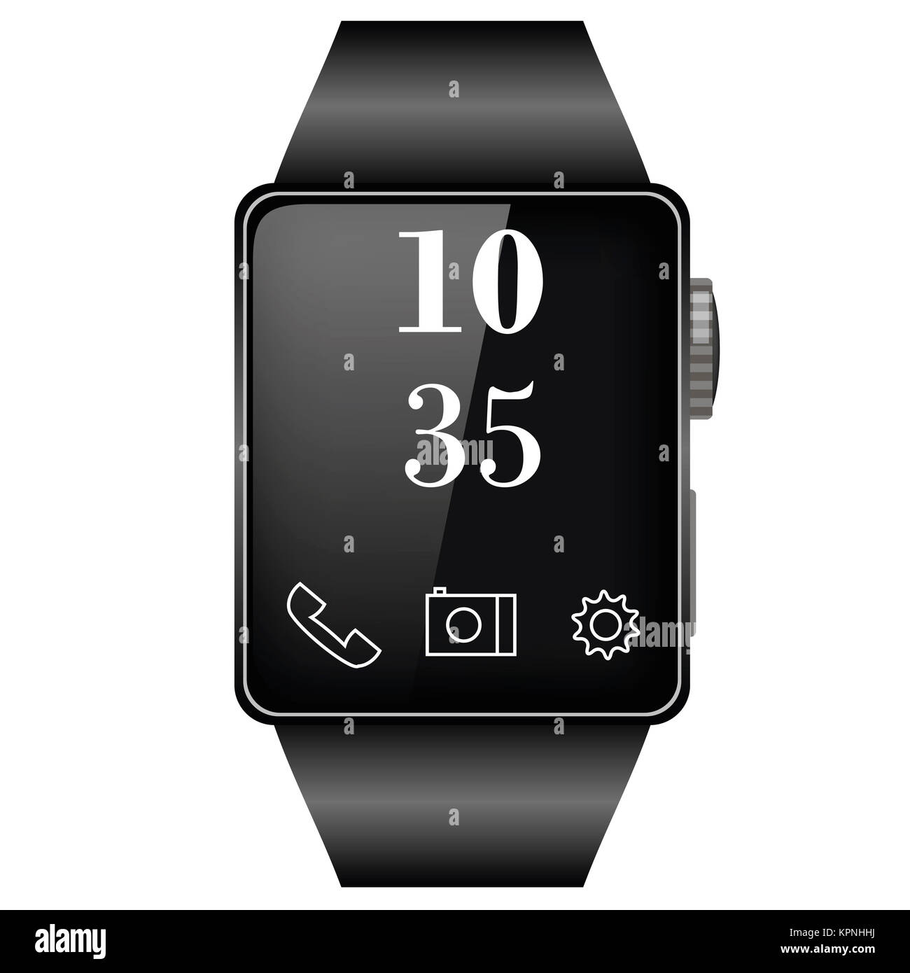 Black Smart Watch Stock Photo - Alamy
