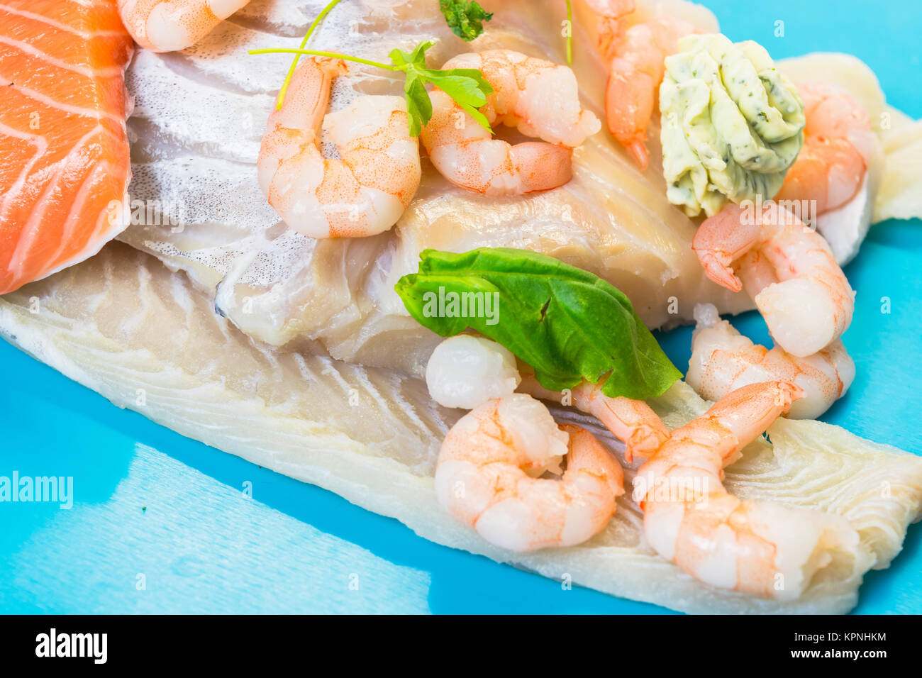 various raw fish Stock Photo - Alamy