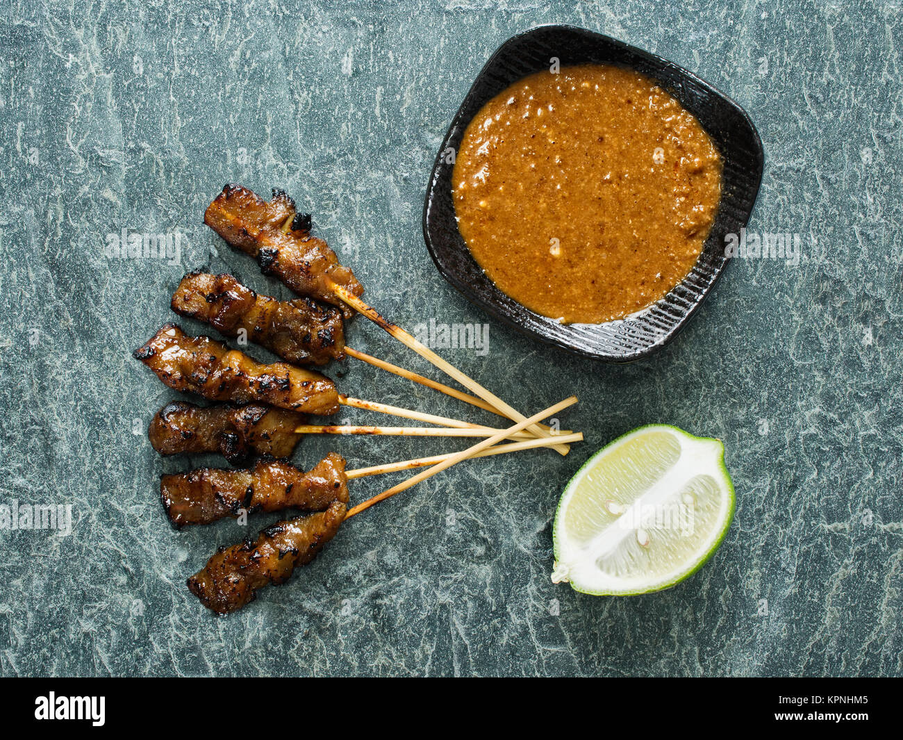 rustic indonesian satay meat skewer Stock Photo - Alamy