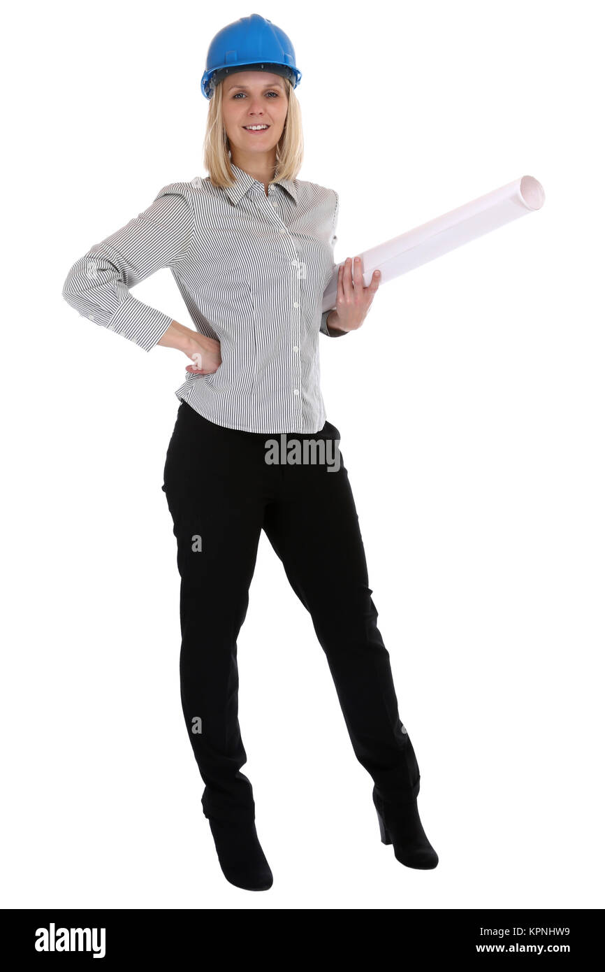 architect architect woman with professional plan are cut Stock Photo ...
