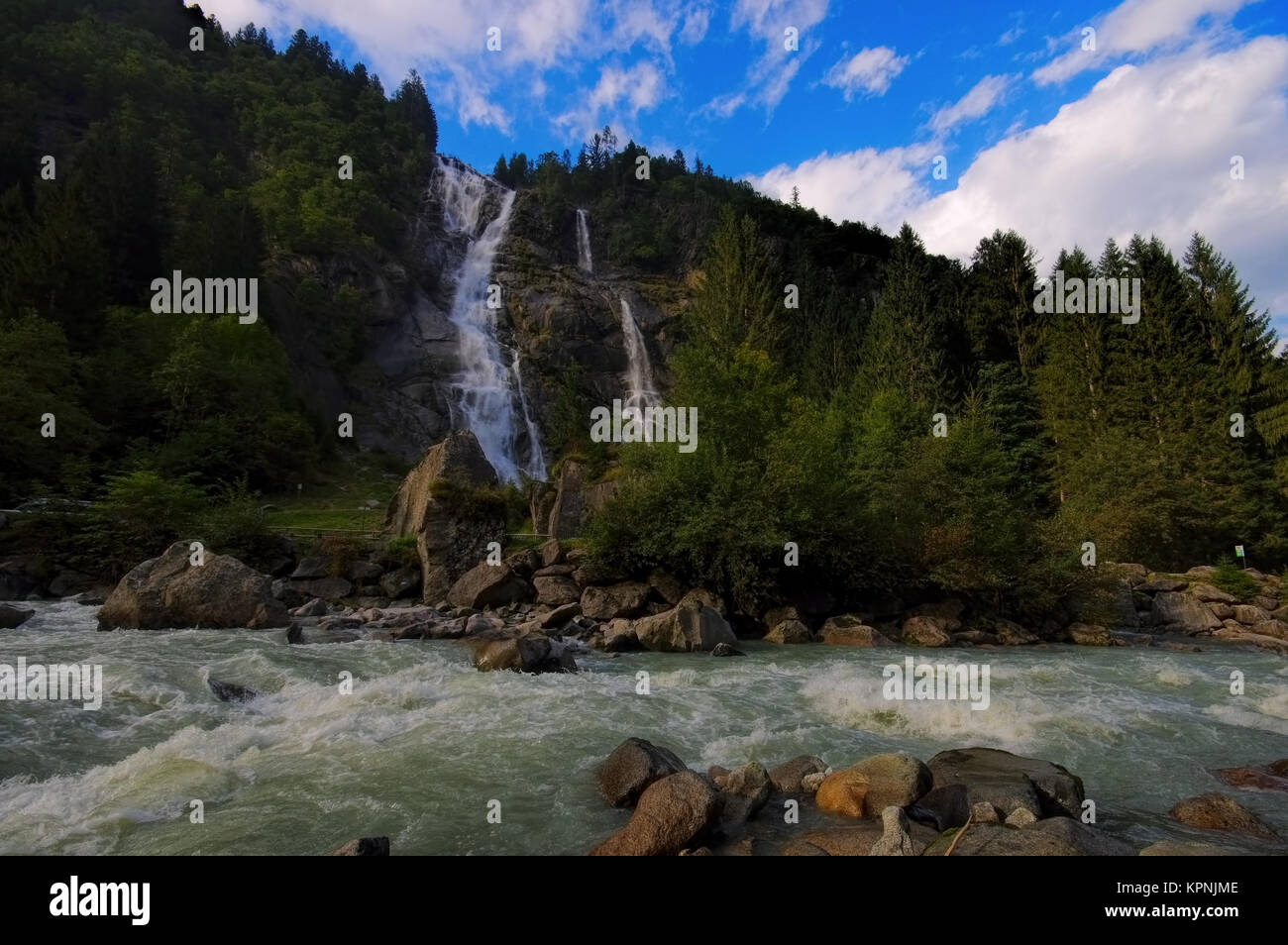 nardis waterfall - nardis waterfall in dolomites,alps Stock Photo - Alamy