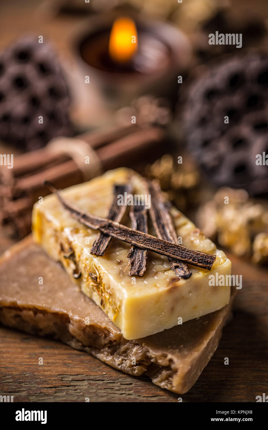 Natural handmade soap Stock Photo - Alamy