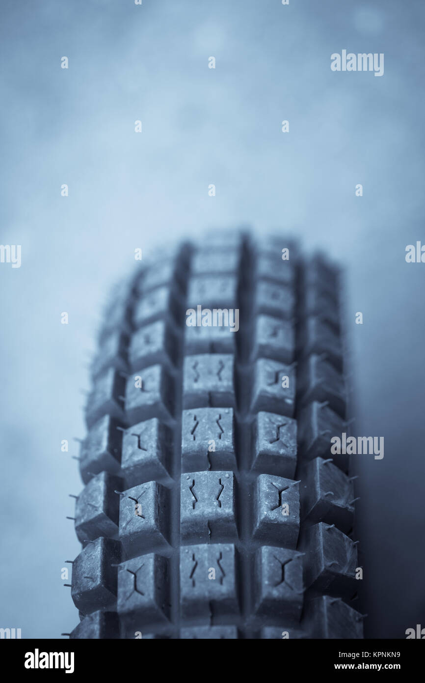 Trial motorcycle knobby tire Stock Photo - Alamy