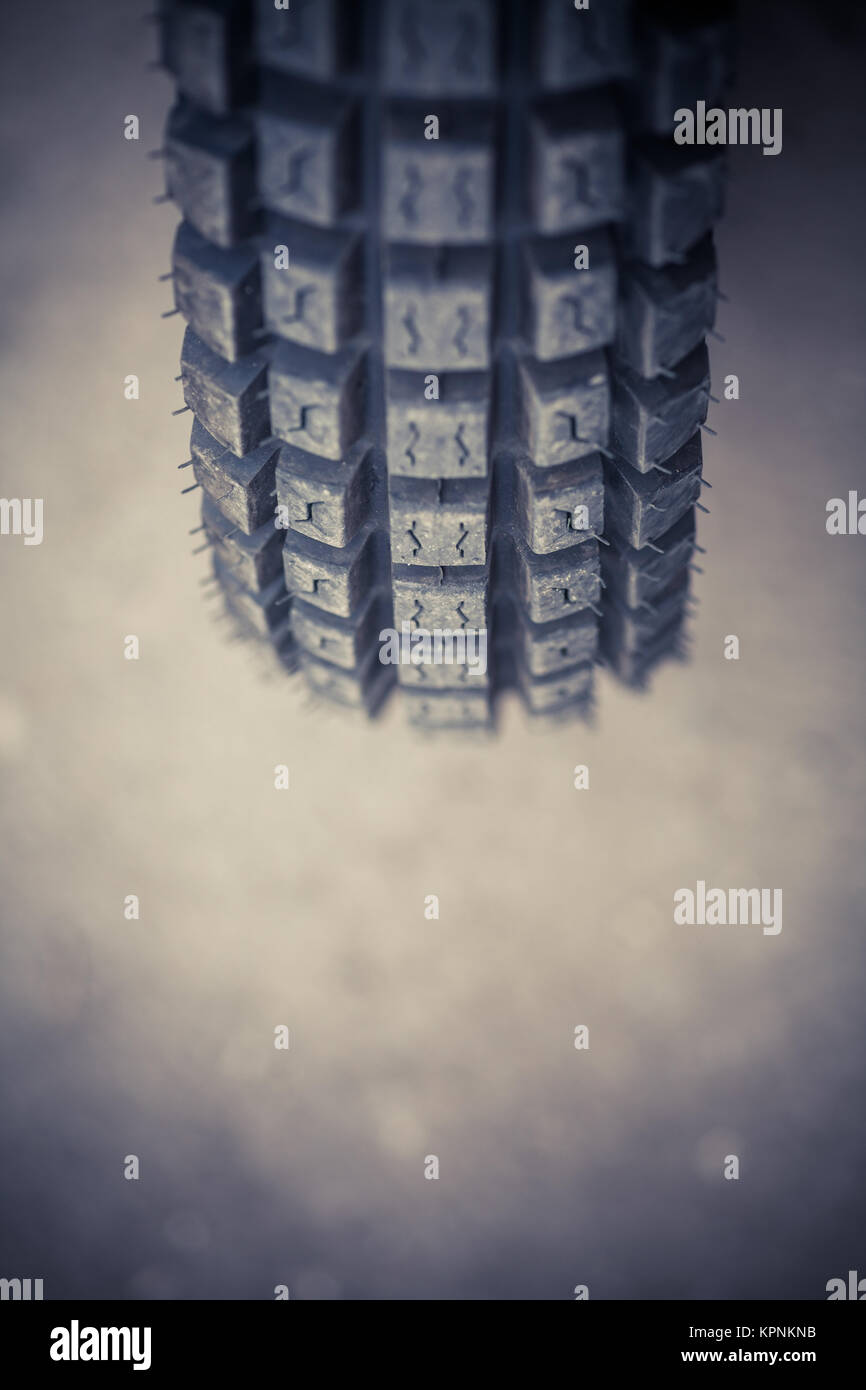 Trial motorcycle knobby tire Stock Photo - Alamy