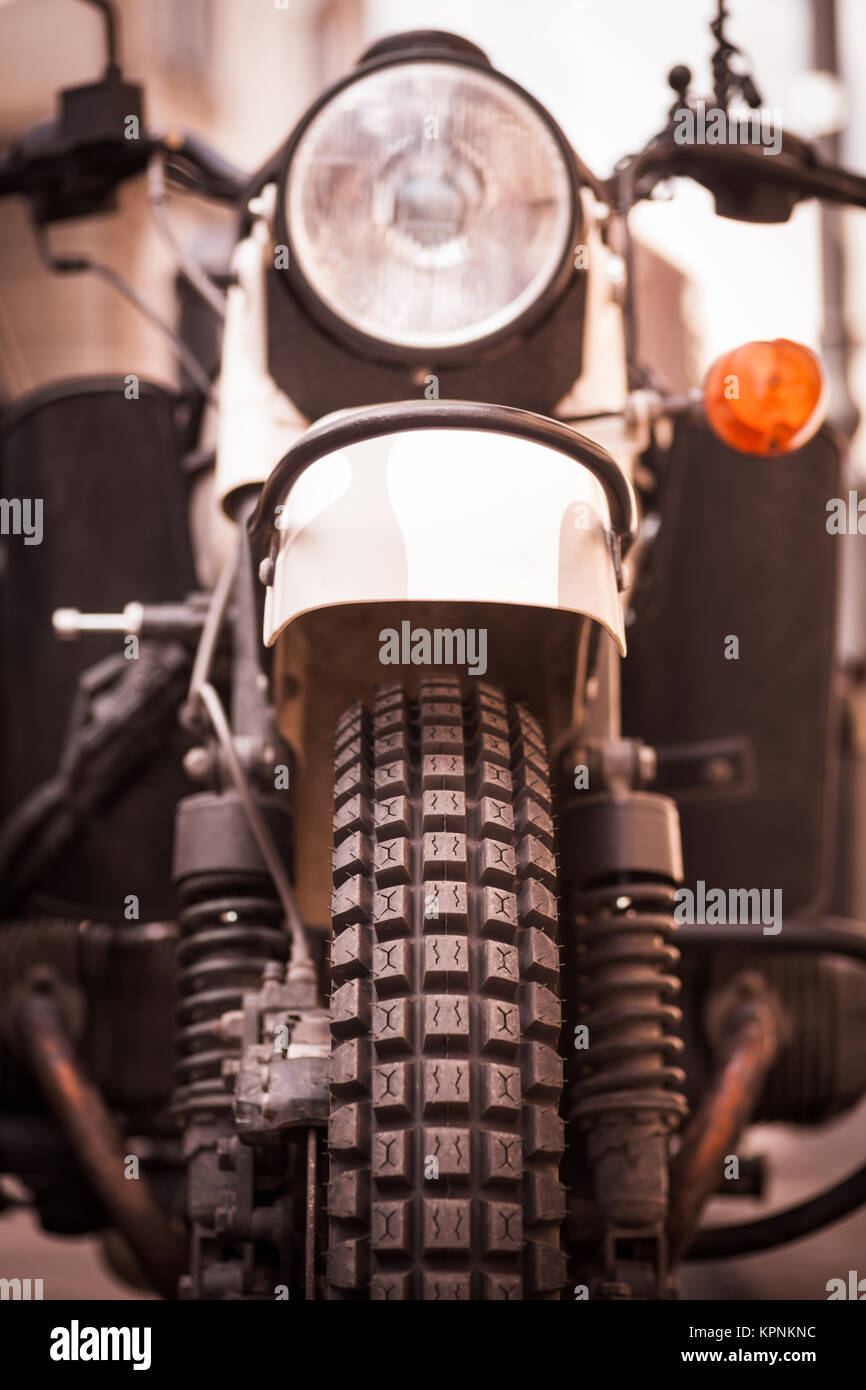 Trial motorcycle knobby tire Stock Photo - Alamy