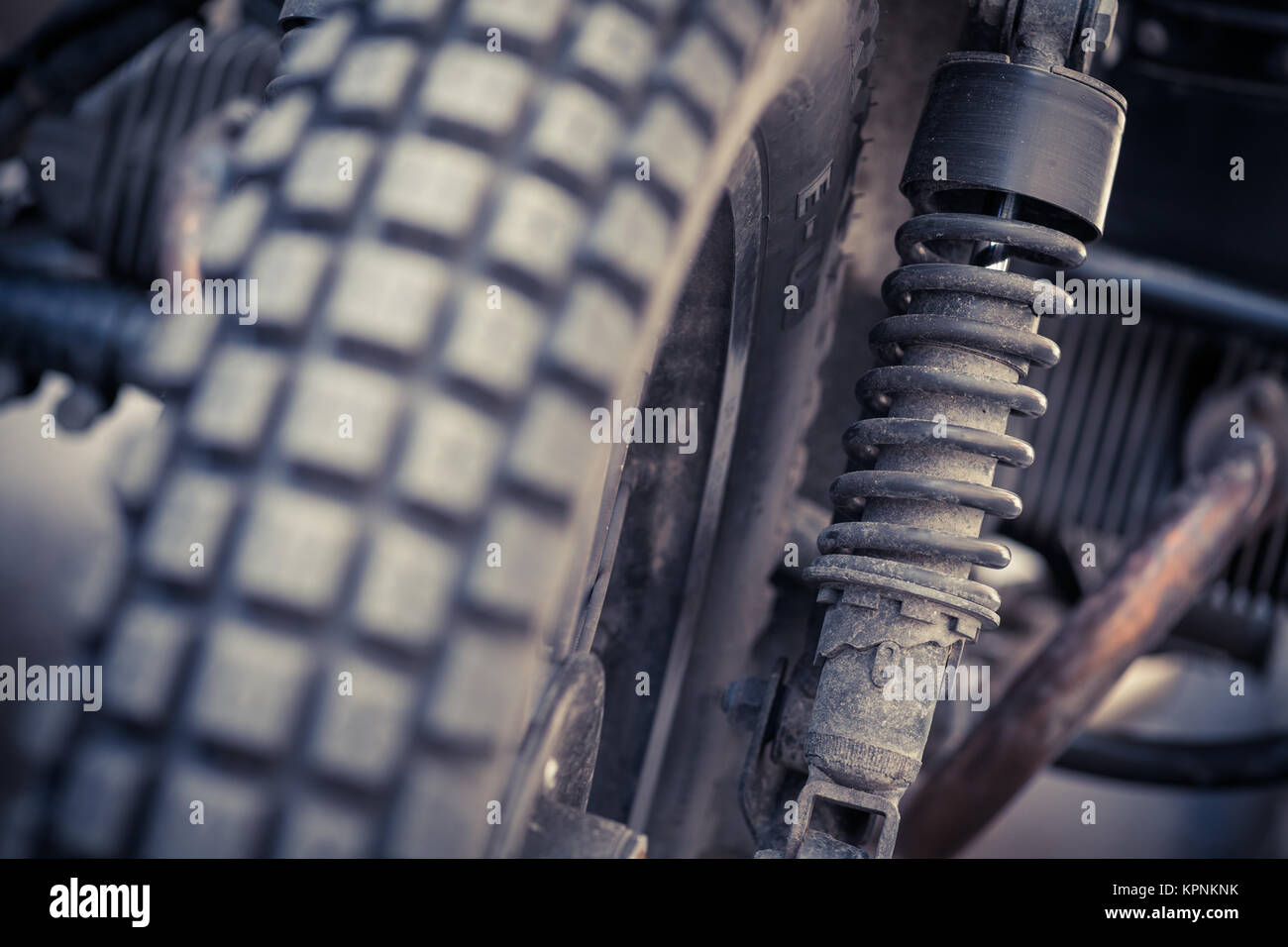 Vintage motorcycle suspension Stock Photo - Alamy