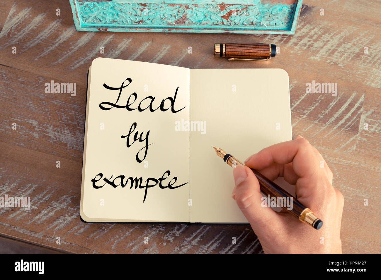 Lead By Example Stock Photo - Alamy