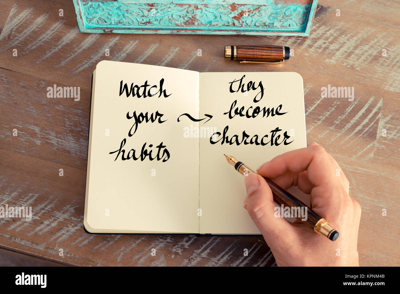 Watch Your Habits, They Become Character Stock Photo - Alamy