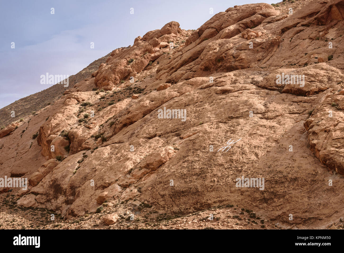 Berber Sign on the rock in Atlas Mountains, Morocco Stock Photo - Alamy