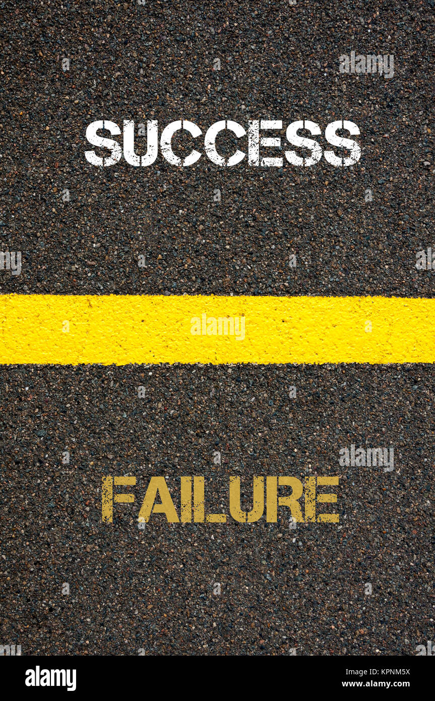 Antonym concept of FAILURE versus SUCCESS Stock Photo - Alamy