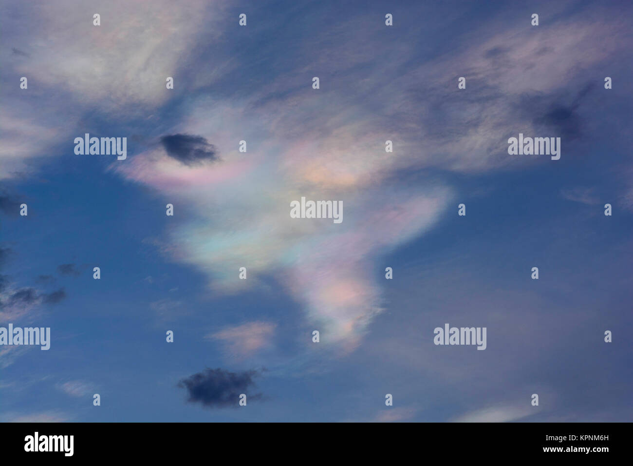 Rainbow Colored Clouds at Sunset Stock Photo - Alamy