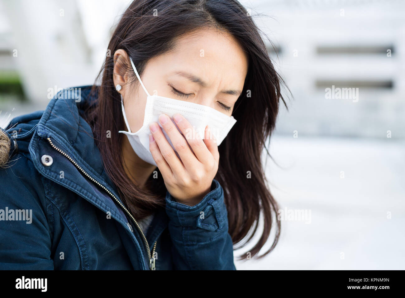 Woman got sick Stock Photo - Alamy