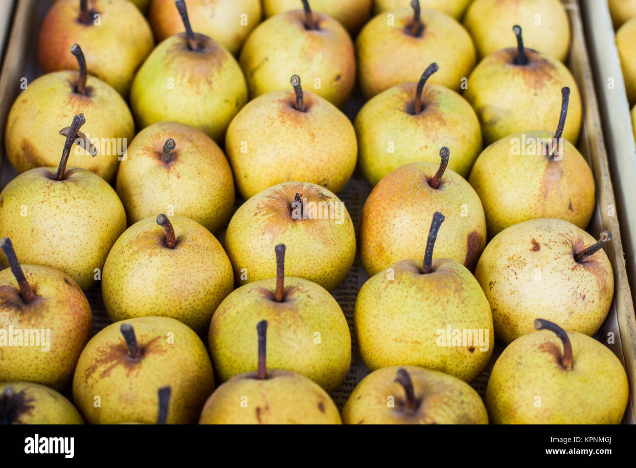 Yellow Pear Fruit Stock Photo - Alamy