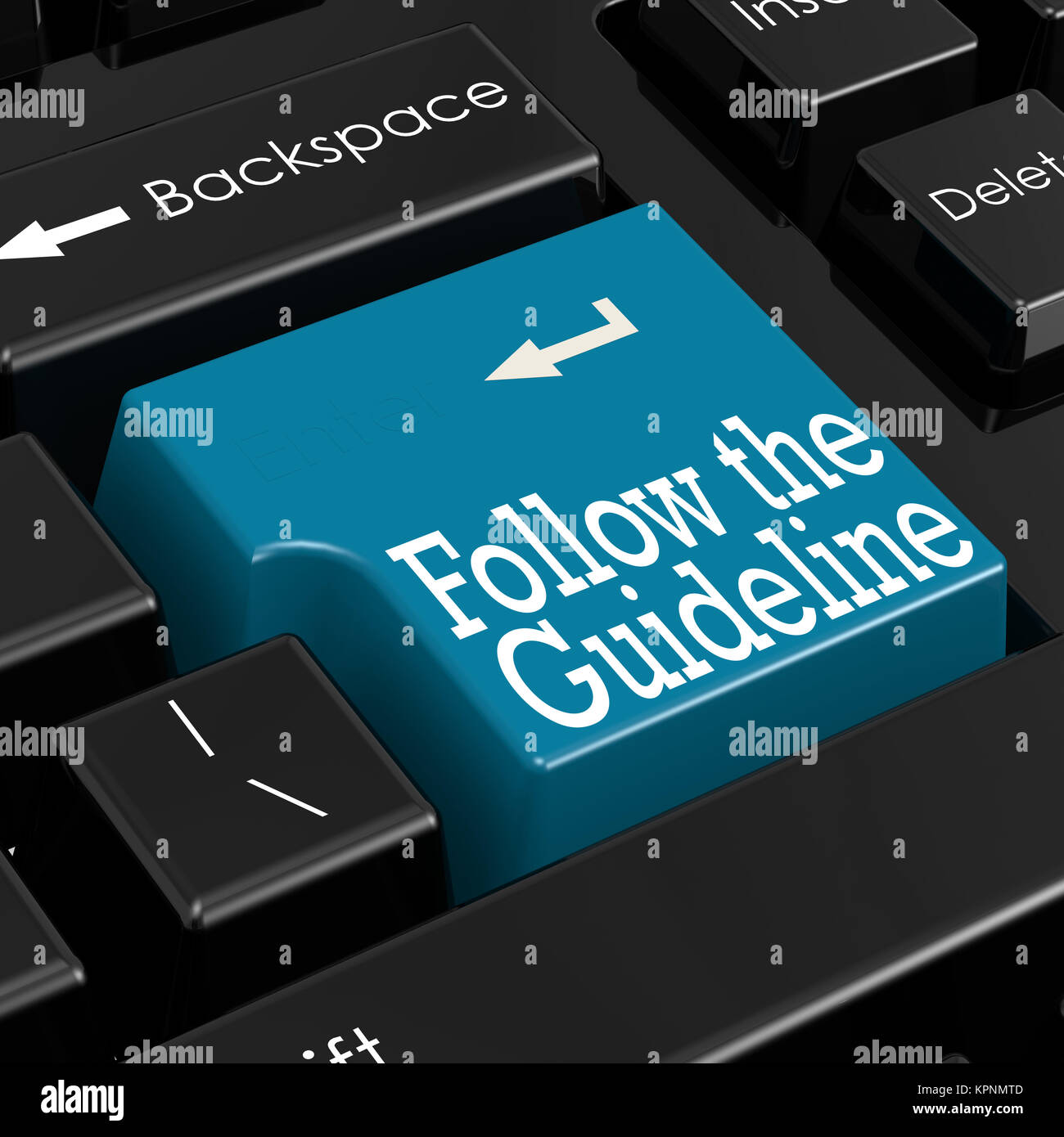 Follow the Guidelines Concept. 3D Render Stock Photo - Alamy