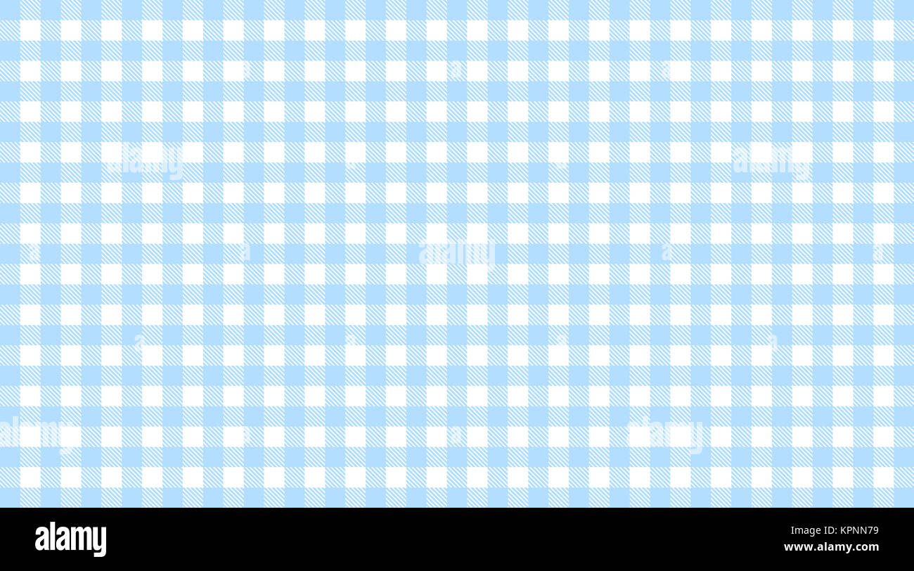 checkered tablecloths pattern light blue white Stock Photo - Alamy